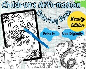 Positive Affirmation Motivational Coloring Pagethis Year is My ...