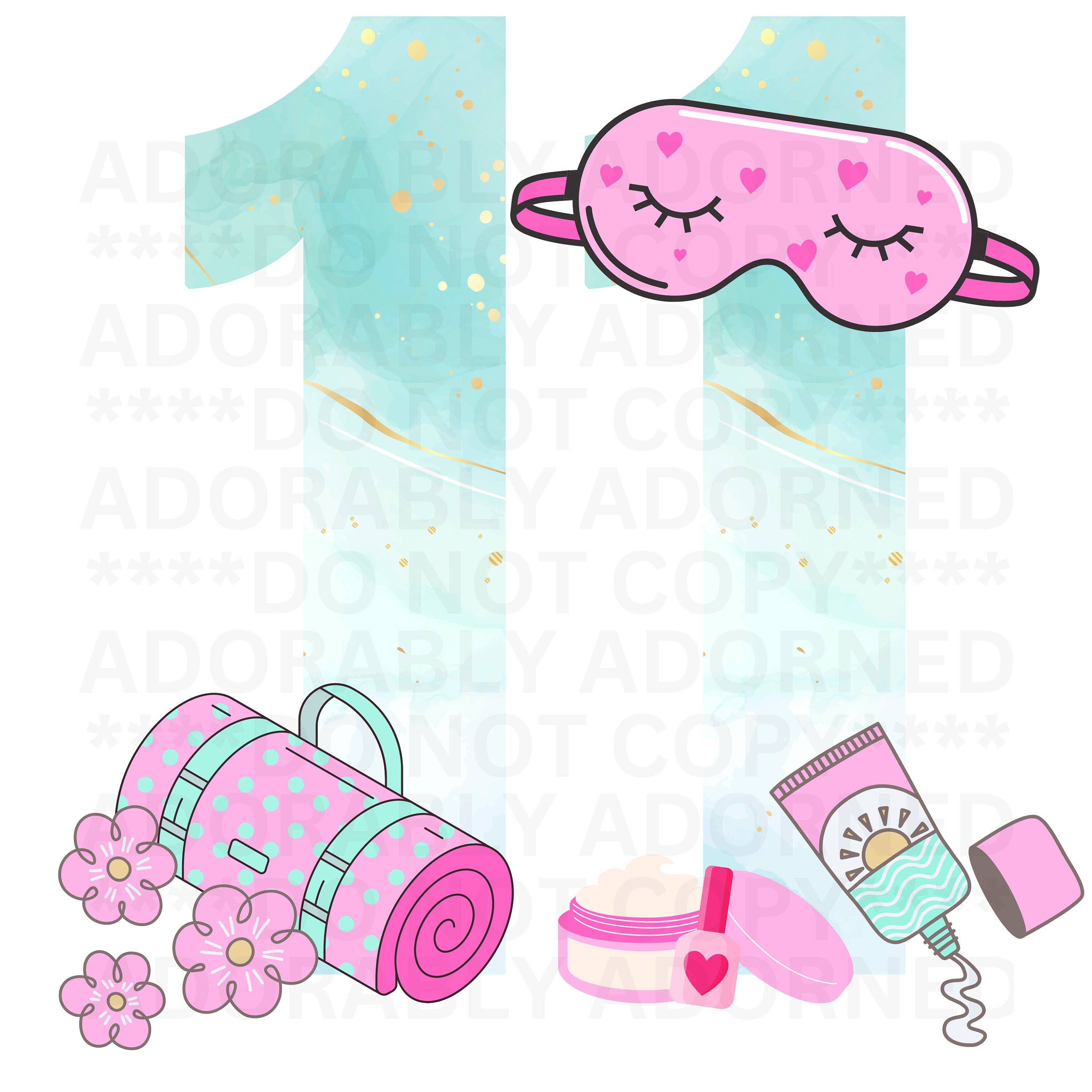 Spa Day Sleepover Makeup 11th Birthday PNG - Etsy