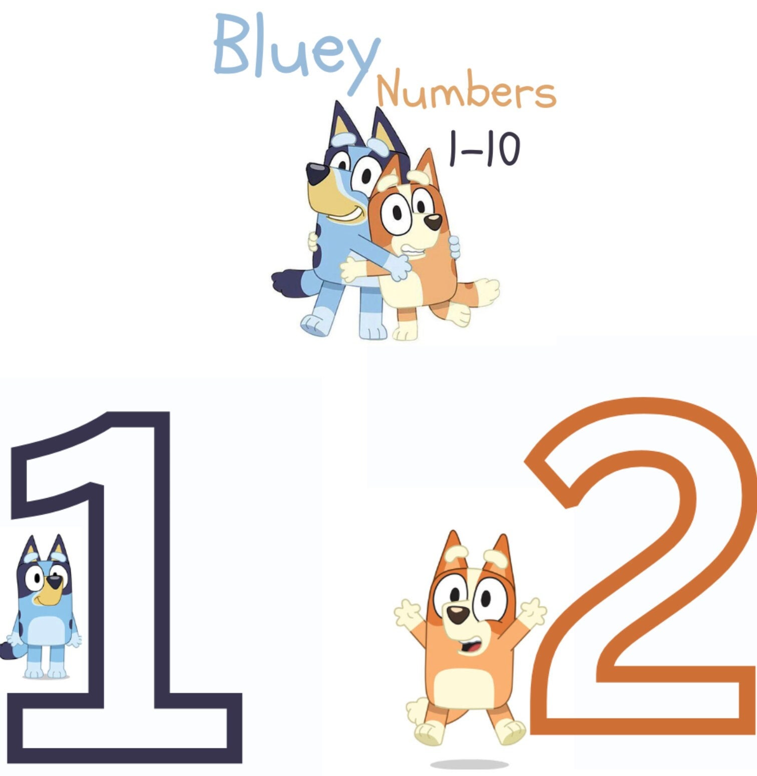 Counting Numbers bluey Theme - Etsy