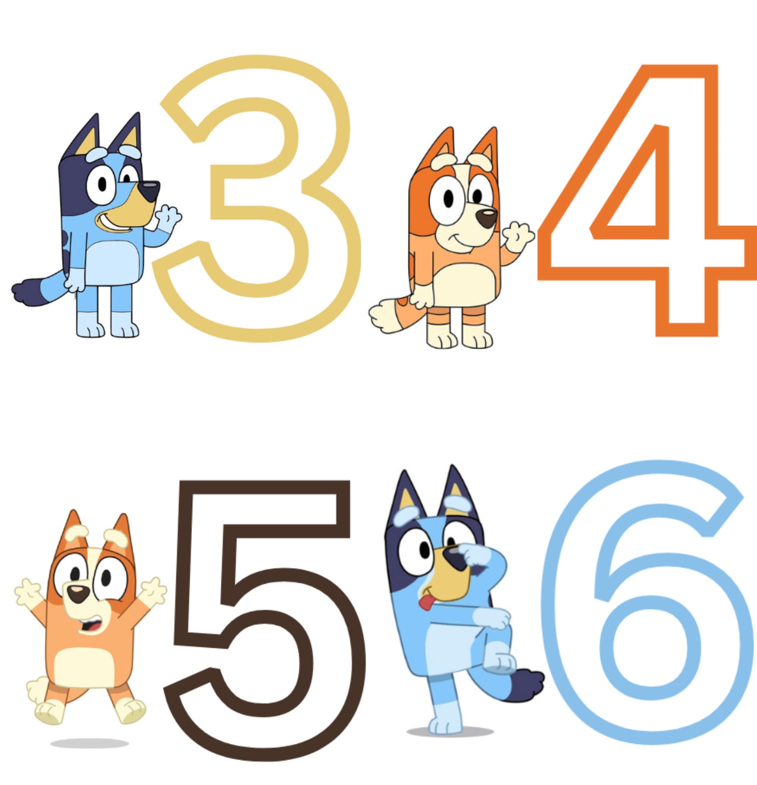 Counting Numbers bluey Theme - Etsy