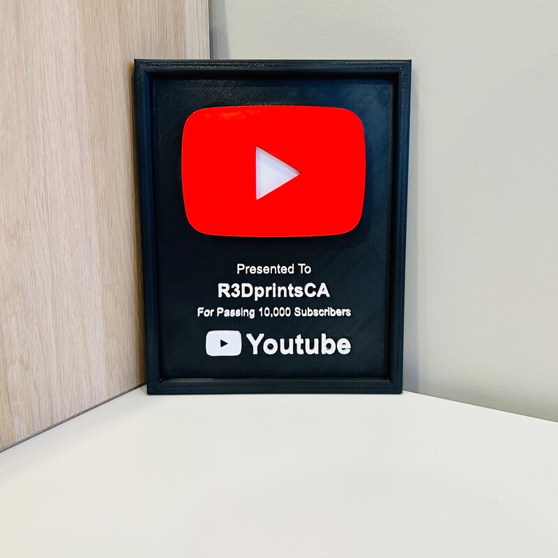 Youtube Plaque - Etsy