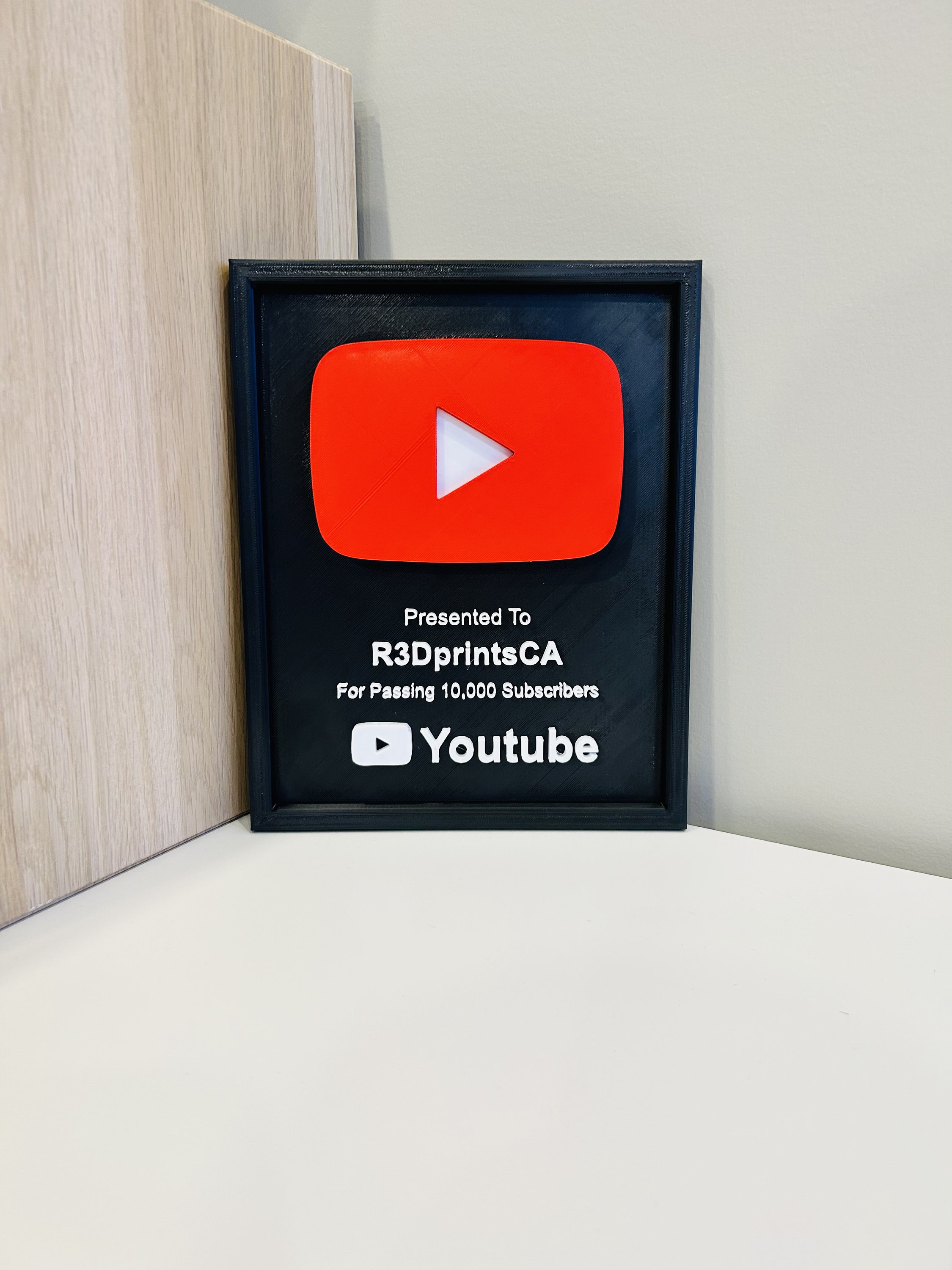 Personalized Youtube Award - Etsy
