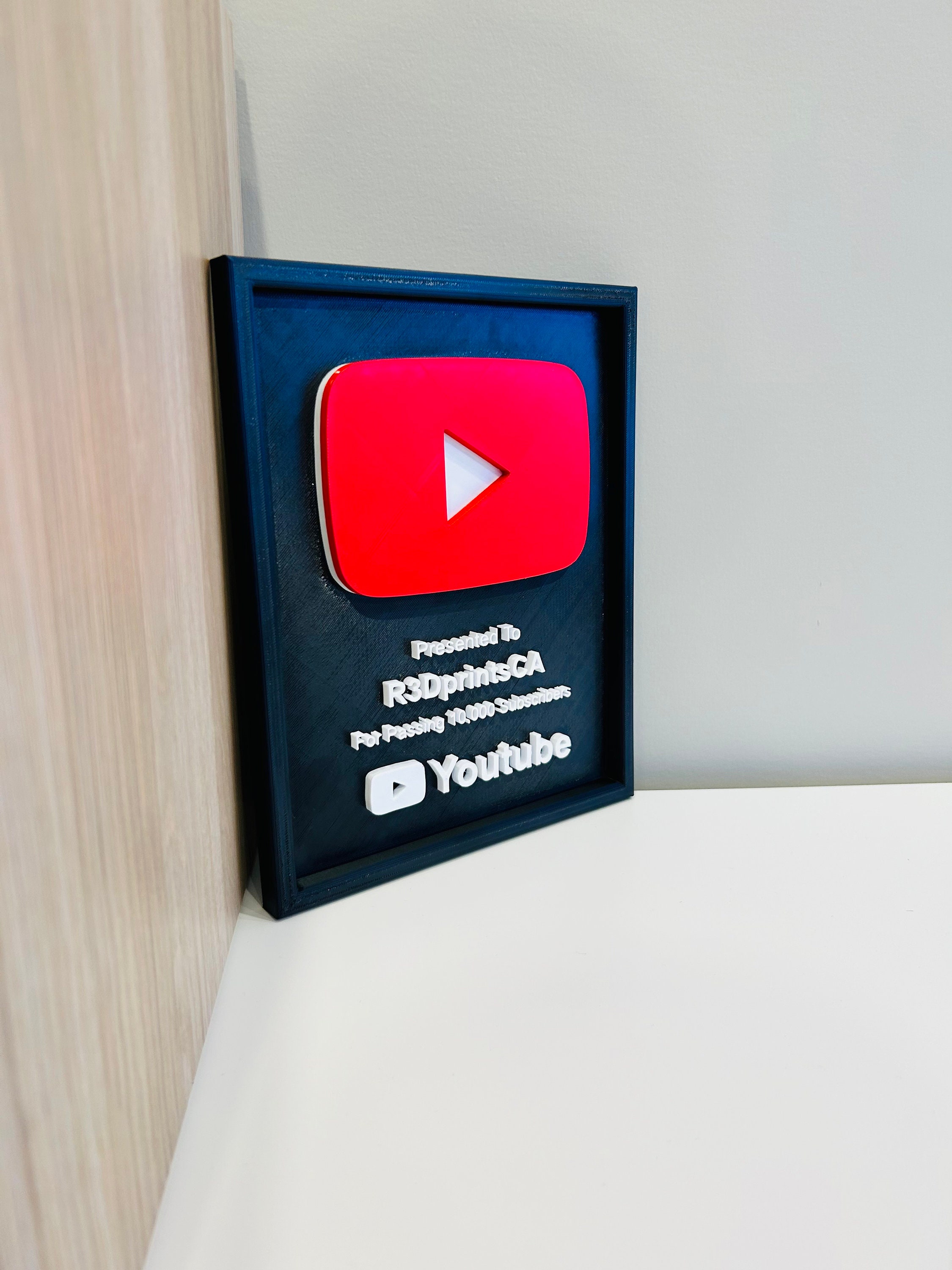 Personalized Youtube Award - Etsy