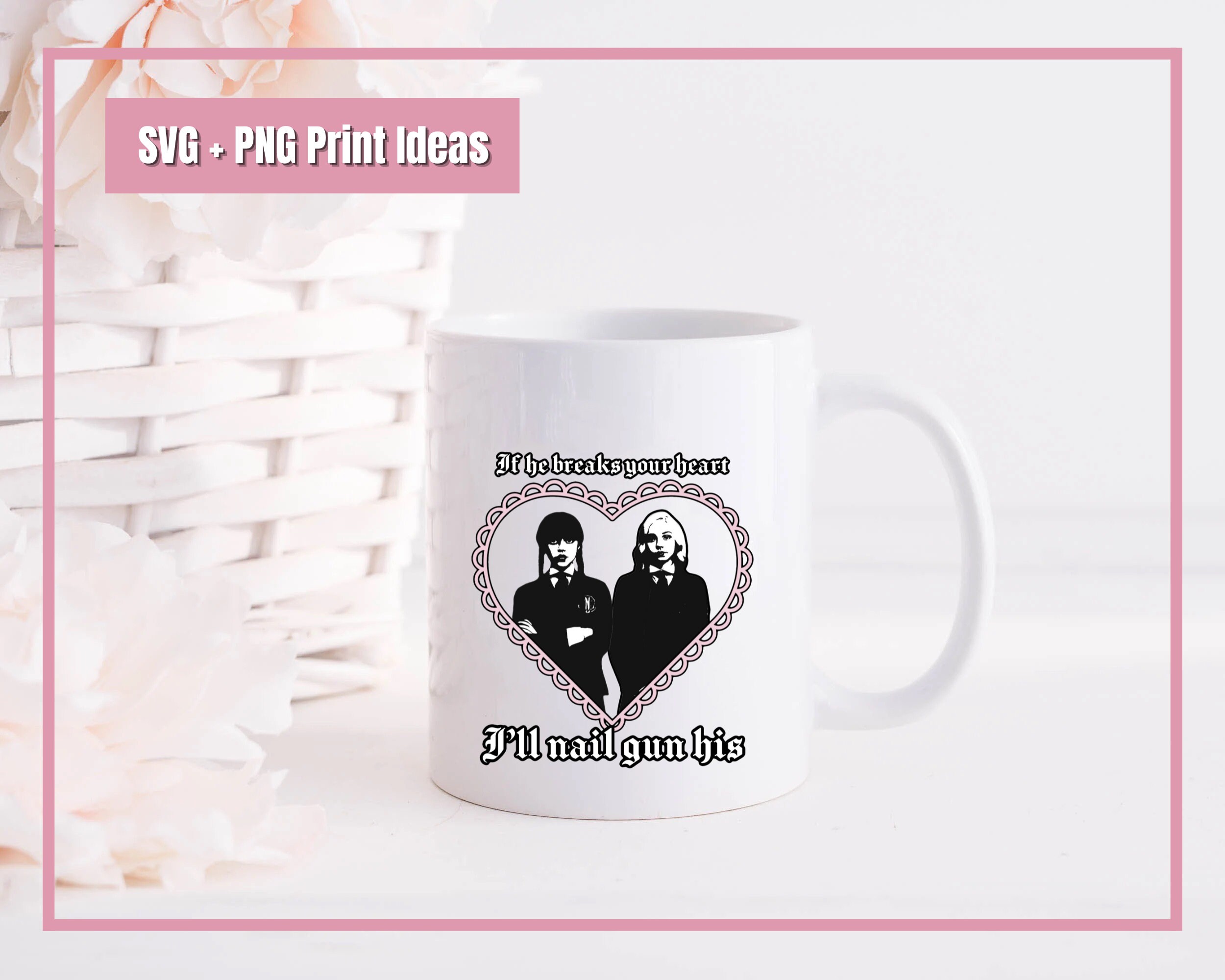 Wednesday Addams Enid Sinclair BFF Galentines Day Svg, Wednesday Svg ...