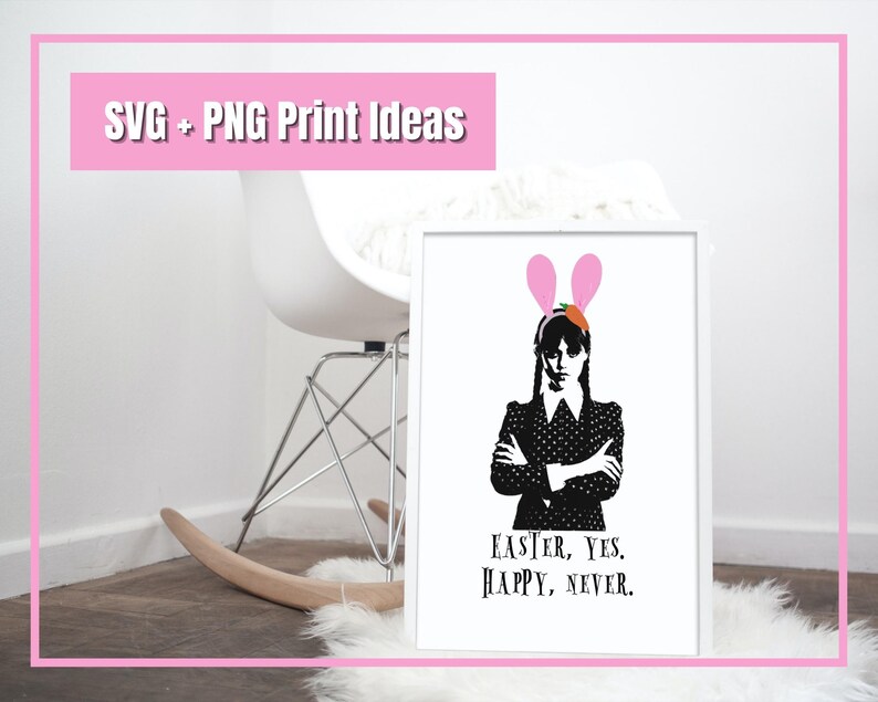 Wednesday Addams Easter Bunny Svg, Wednesday Svg, Easter Sunday ...
