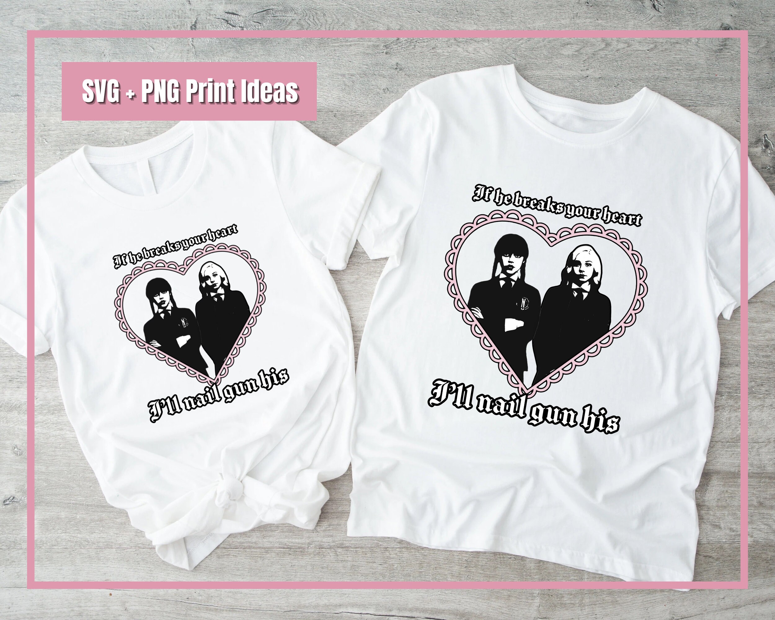 Wednesday Addams Enid Sinclair BFF Galentines Day Svg, Wednesday Svg ...