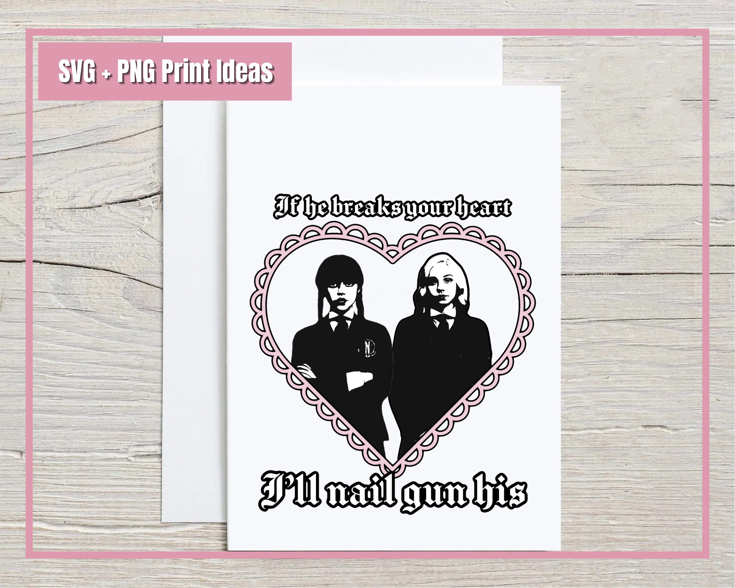 Wednesday Addams Enid Sinclair BFF Galentines Day Svg, Wednesday Svg ...