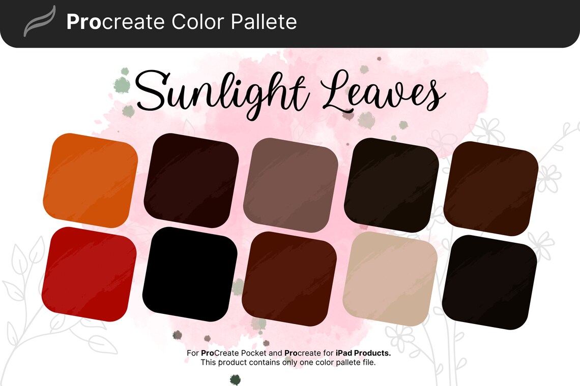 Procreate Colour Palette Sunlight Leaves / Procreate / Color Palette ...