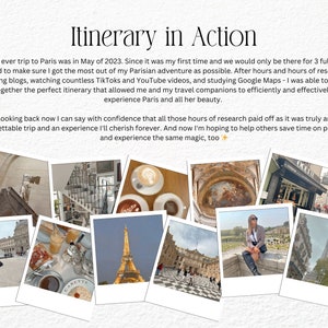 3 Day Paris Itinerary Editable Google Word Doc Template Paris Trip ...