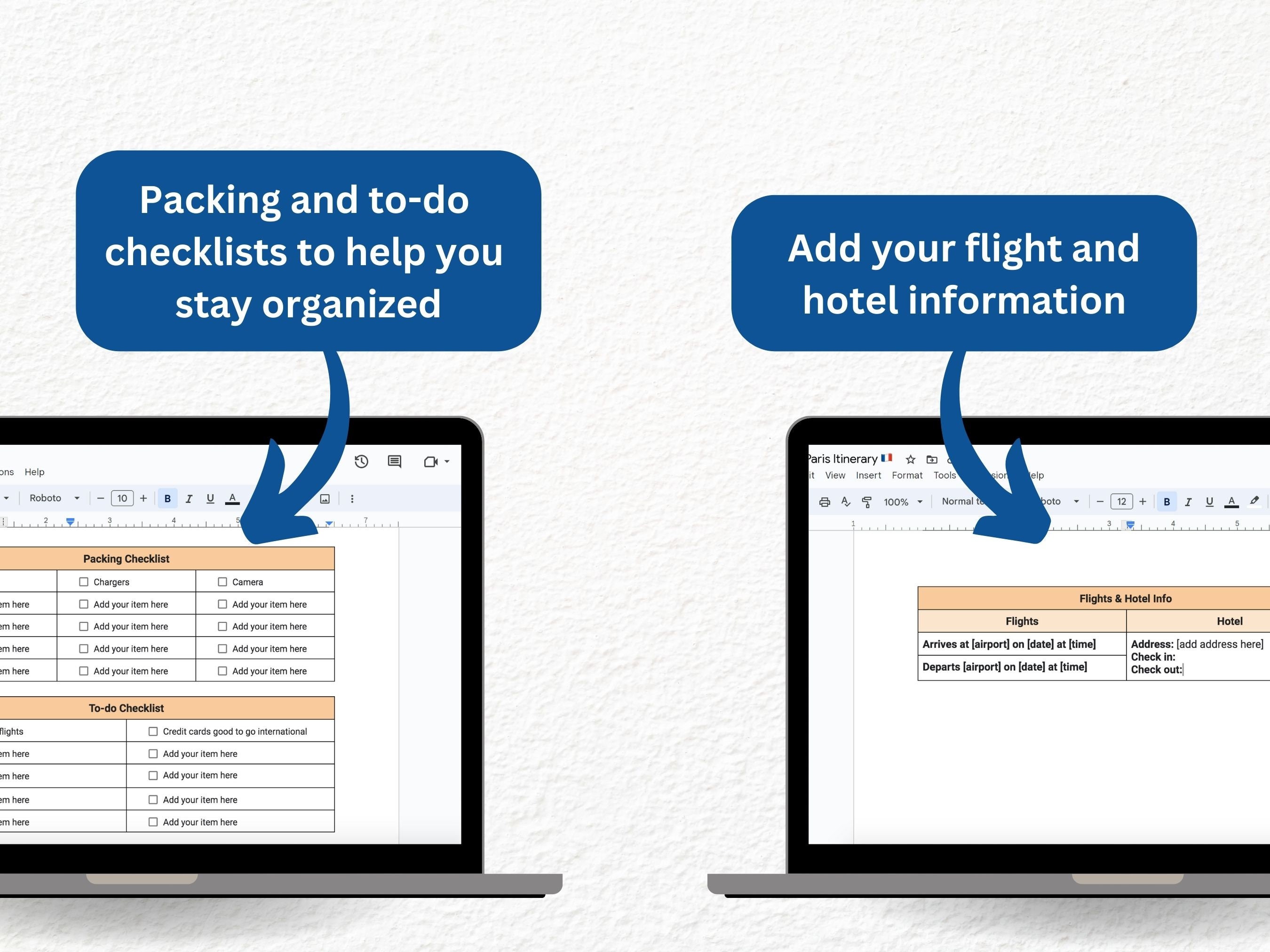 3 Day Paris Itinerary Editable Google Word Doc Template Paris Trip ...