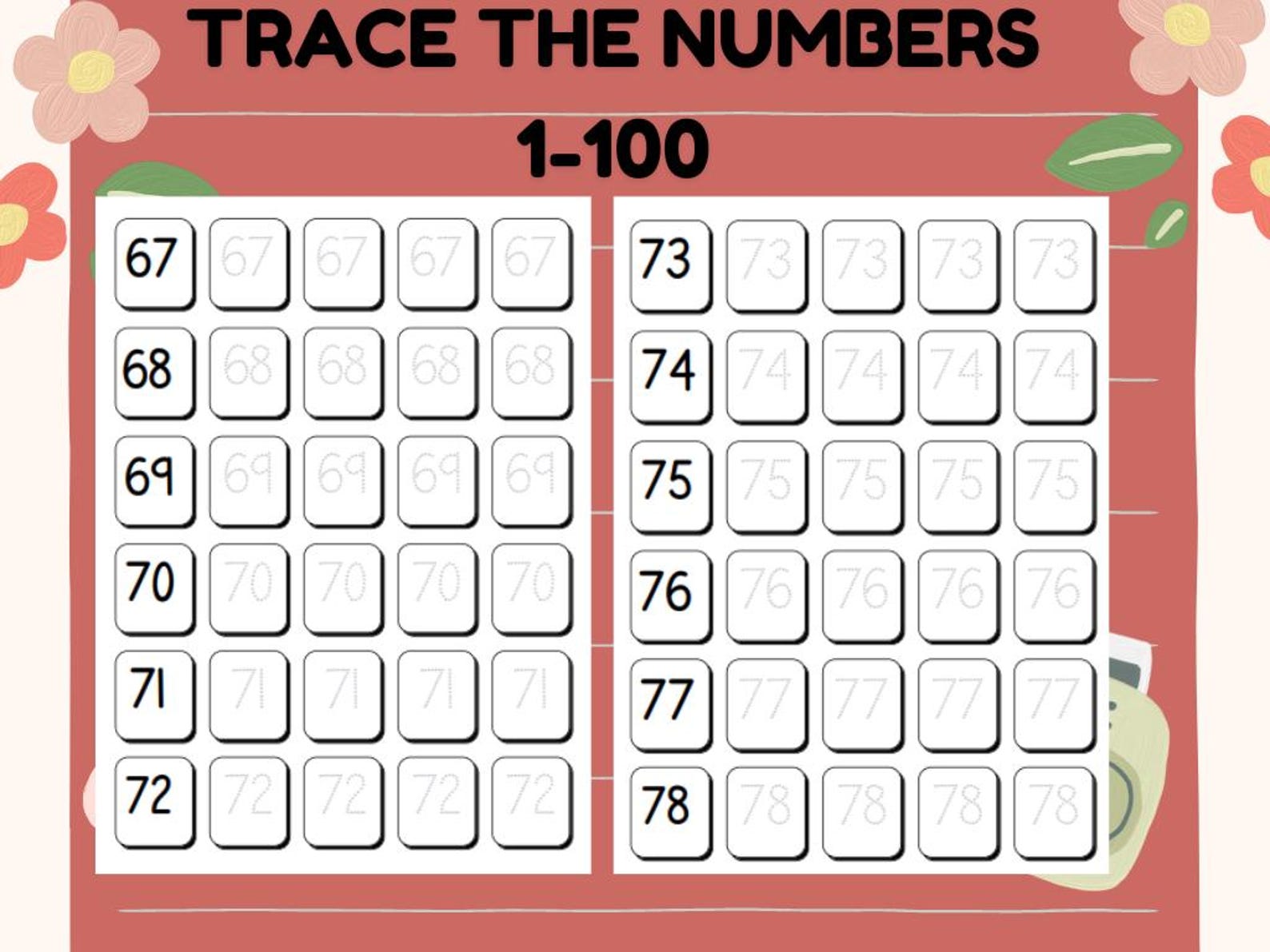 1-100 Numbers Tracing,alphabets Tracing,preschool Tracing,tracing Book ...