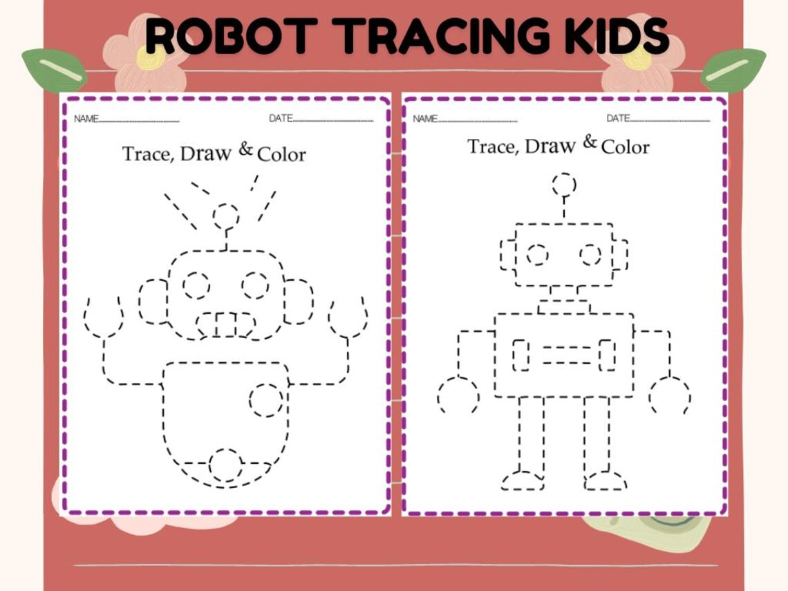 Robot Tracing Book,alphabets Tracing,preschool Tracing,tracing Book ...
