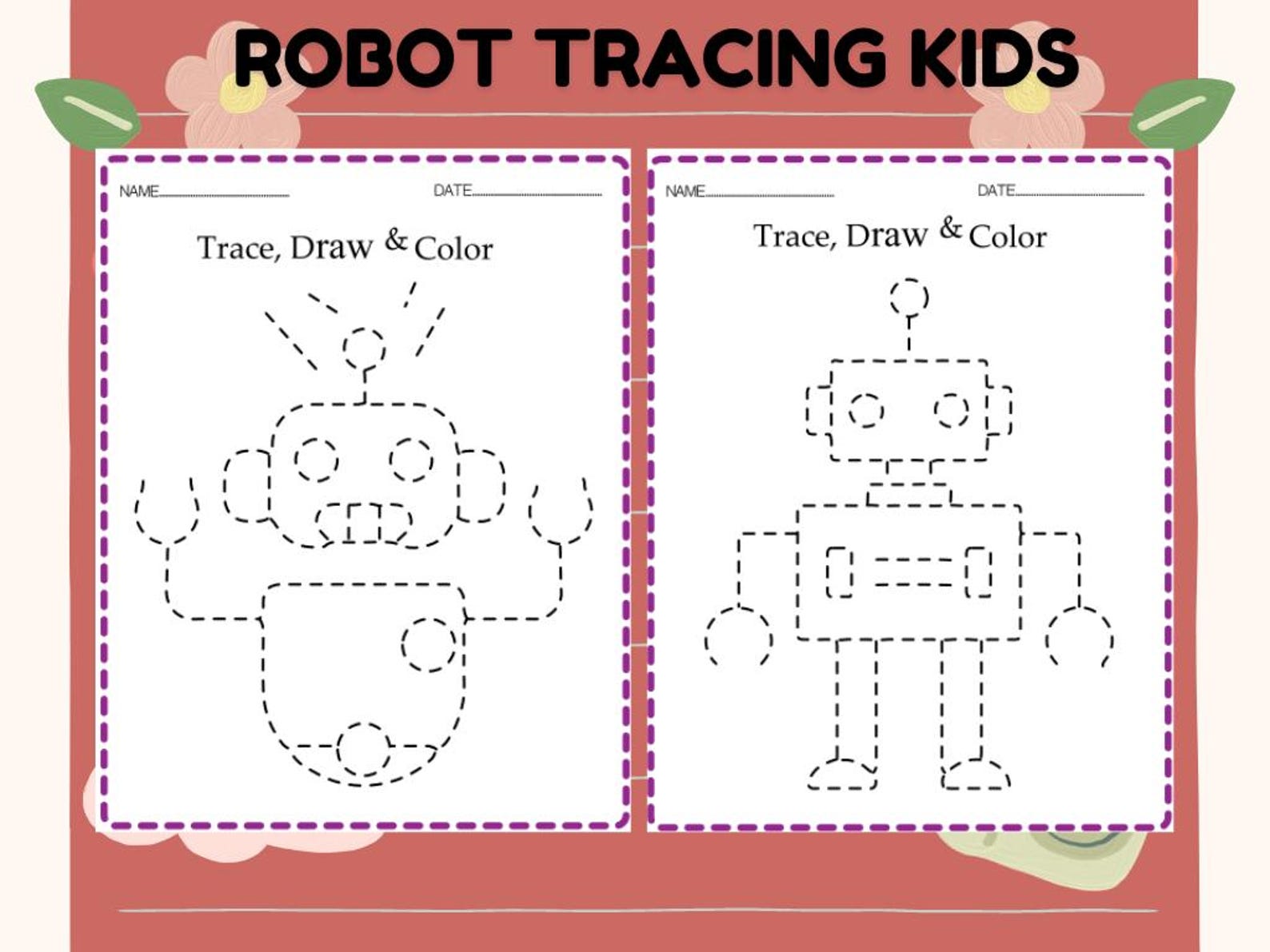 Robot Tracing Book,alphabets Tracing,preschool Tracing,tracing Book ...