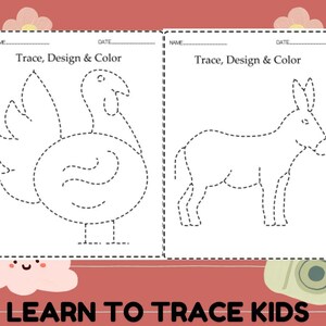 Tracing Farm Animals Book,alphabets Tracing,preschool Tracing,tracing ...