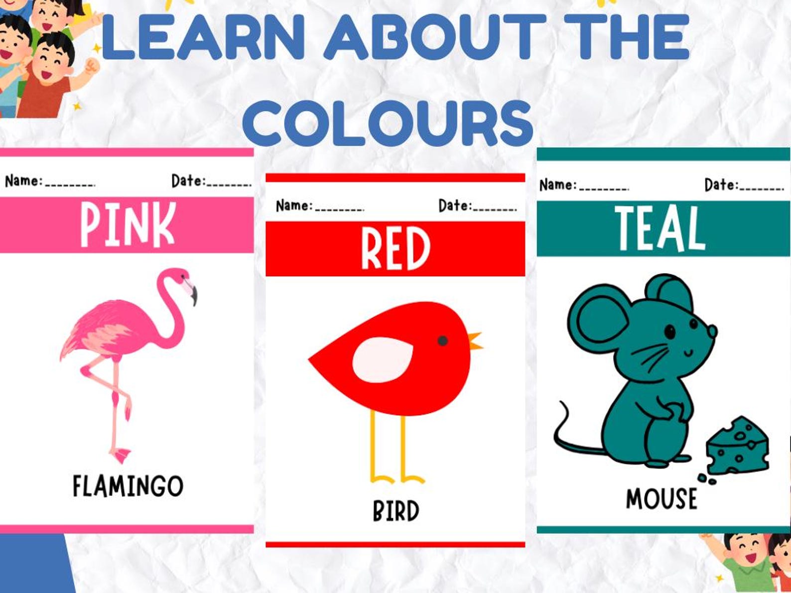 17 Pages Learn About Colours for Kids,kids Workbook,preschool Worksheet ...