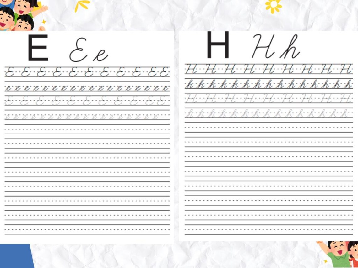 100 Pages Cursive Handwriting Workbook for Kids,kids Workbook,preschool ...