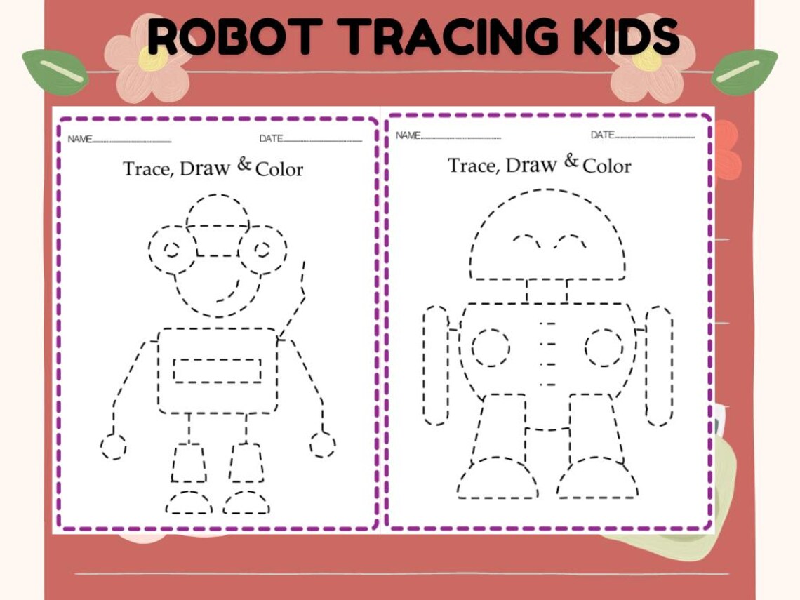Robot Tracing Book,alphabets Tracing,preschool Tracing,tracing Book ...