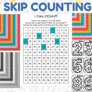 14 Pages Skip Counting for Kids,kids Workbook,preschool Worksheet ...