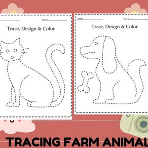 Tracing Farm Animals Book,alphabets Tracing,preschool Tracing,tracing ...