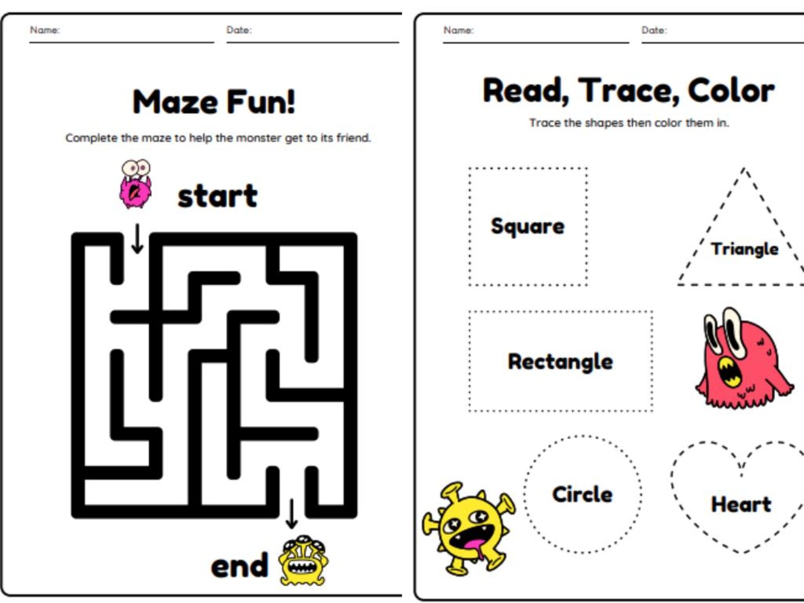 Kids Monster Activity Book,alphabets Tracing,preschool Tracing,tracing ...