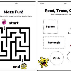 Kids Monster Activity Book,alphabets Tracing,preschool Tracing,tracing ...
