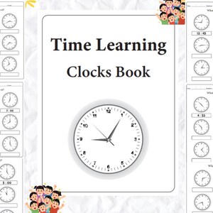 25 Pages- What Time is It Workbook for Kids,kids Workbook,pre-school ...