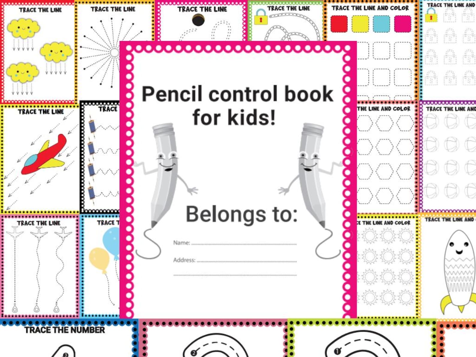 Pencil Control Book for Kids,alphabets Tracing,preschool Tracing ...