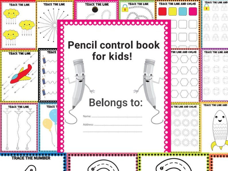 Pencil Control Book for Kids,alphabets Tracing,preschool Tracing ...