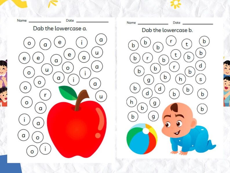 100 Pages Pre-school Alphabet Workbook for Kids,kids Workbook,pre ...