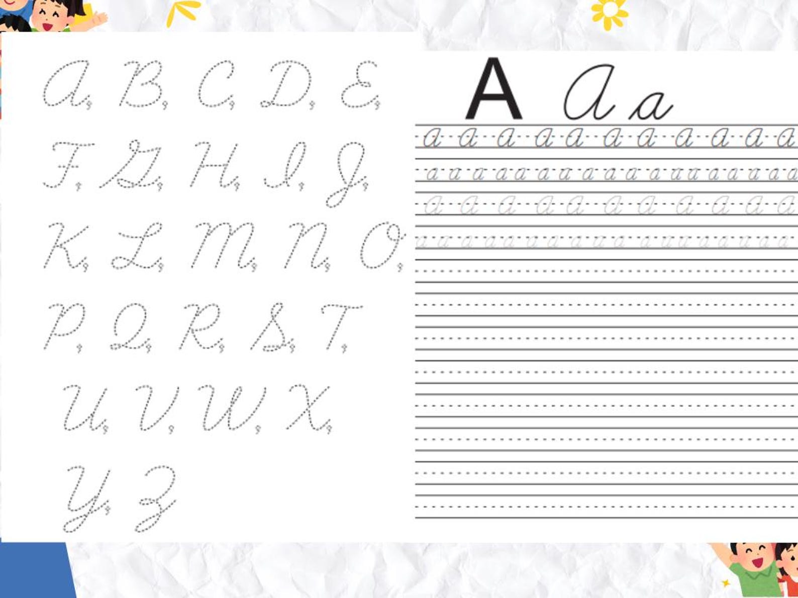 100 Pages Cursive Handwriting Workbook for Kids,kids Workbook,preschool ...