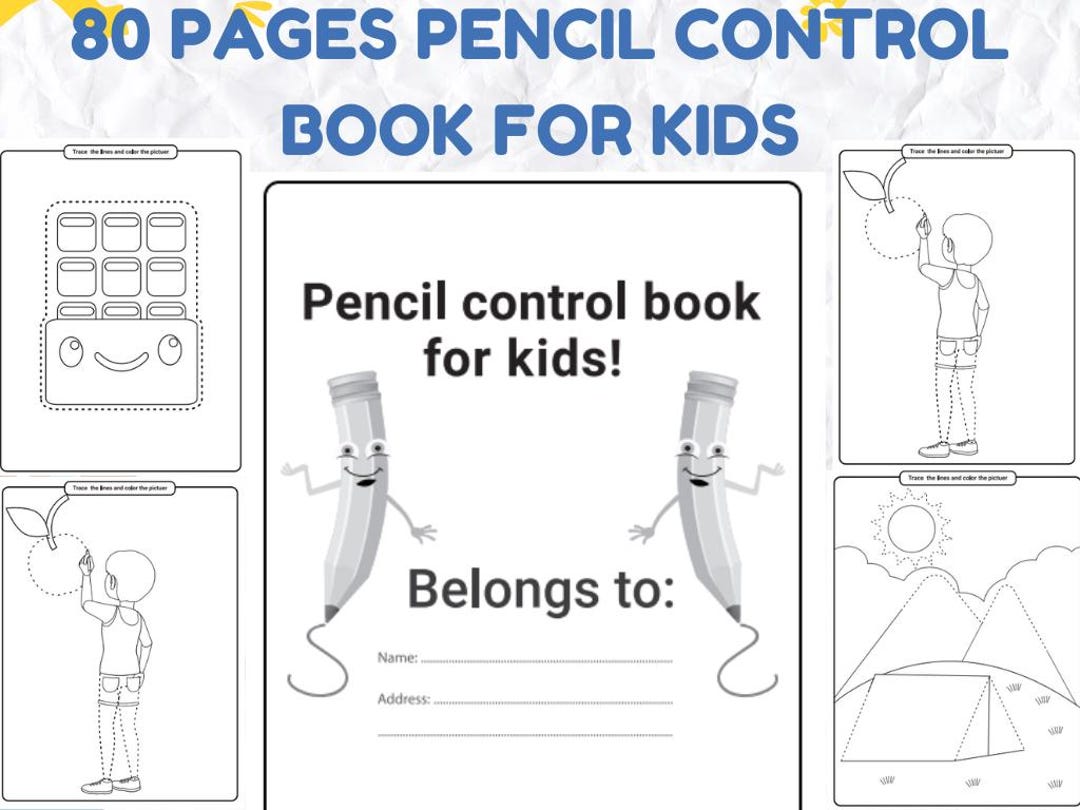 80 Pages Pencil Control Workbook for Kids,kids Workbook,pre-school ...
