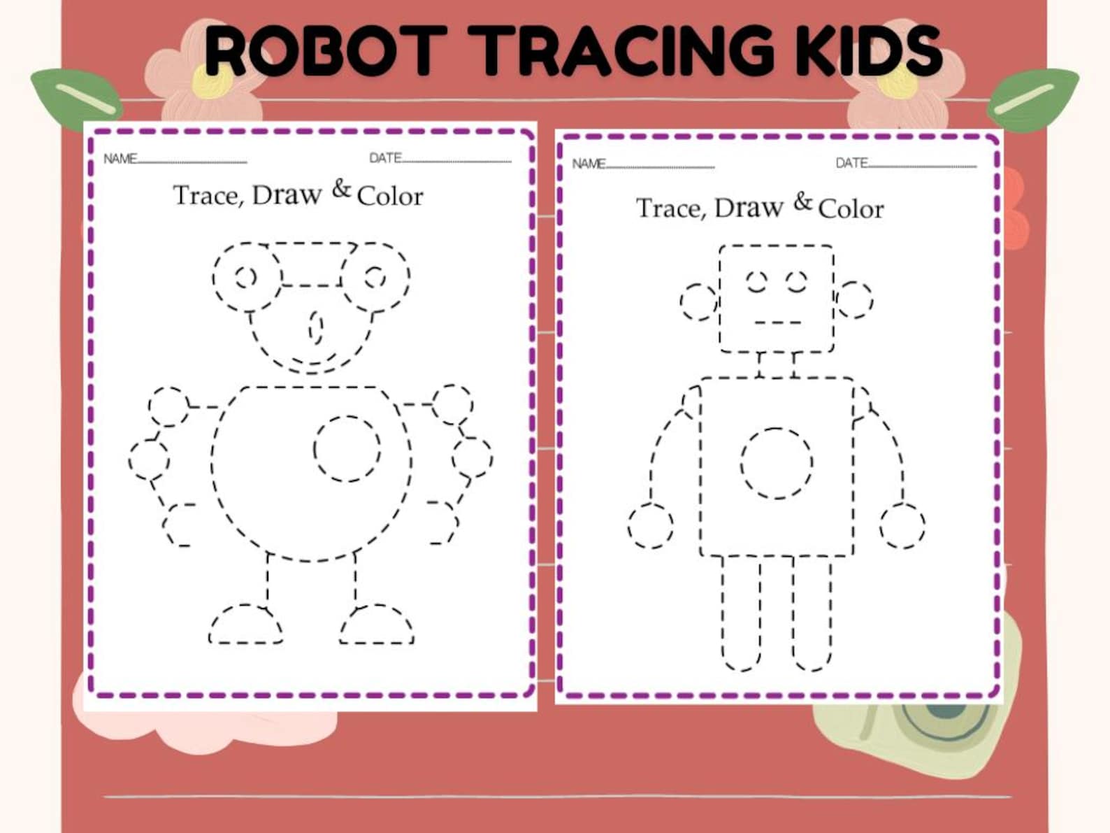 Robot Tracing Book,alphabets Tracing,preschool Tracing,tracing Book ...