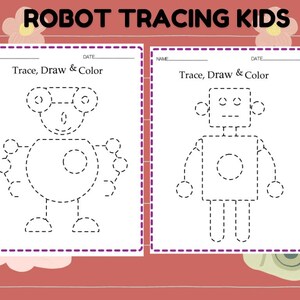 Robot Tracing Book,alphabets Tracing,preschool Tracing,tracing Book ...