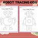 Robot Tracing Book,alphabets Tracing,preschool Tracing,tracing Book ...