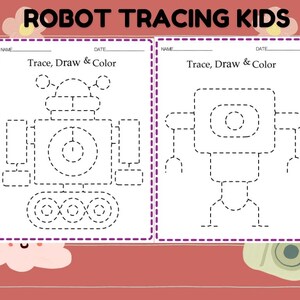 Robot Tracing Book,alphabets Tracing,preschool Tracing,tracing Book ...