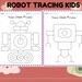Robot Tracing Book,alphabets Tracing,preschool Tracing,tracing Book ...
