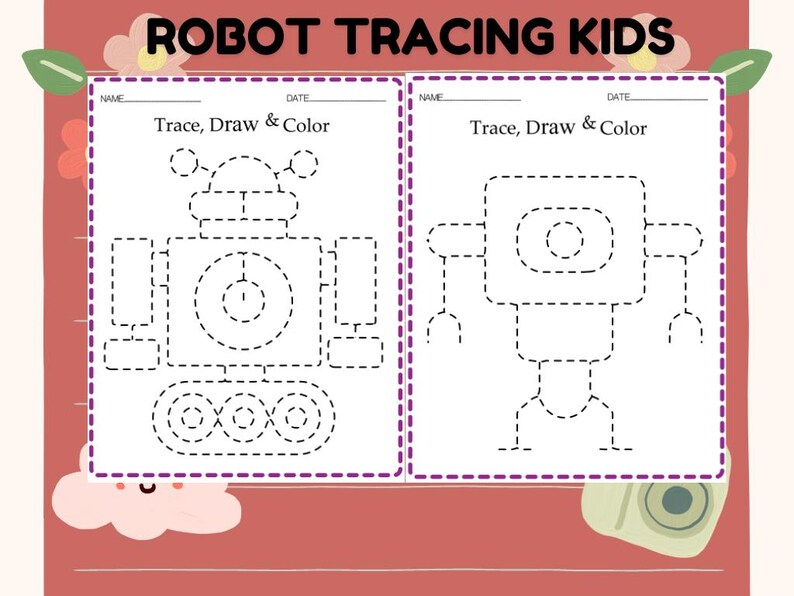 Robot Tracing Book,alphabets Tracing,preschool Tracing,tracing Book ...