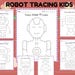 Robot Tracing Book,alphabets Tracing,preschool Tracing,tracing Book ...