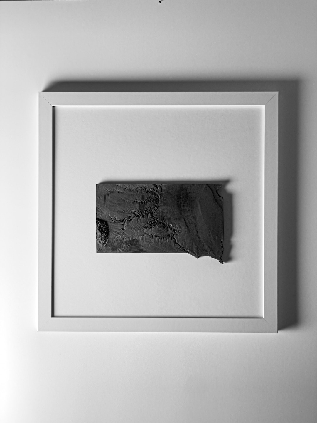 State Handmade Topographical Map Art 13x13 Framed Wall Decor Unique ...