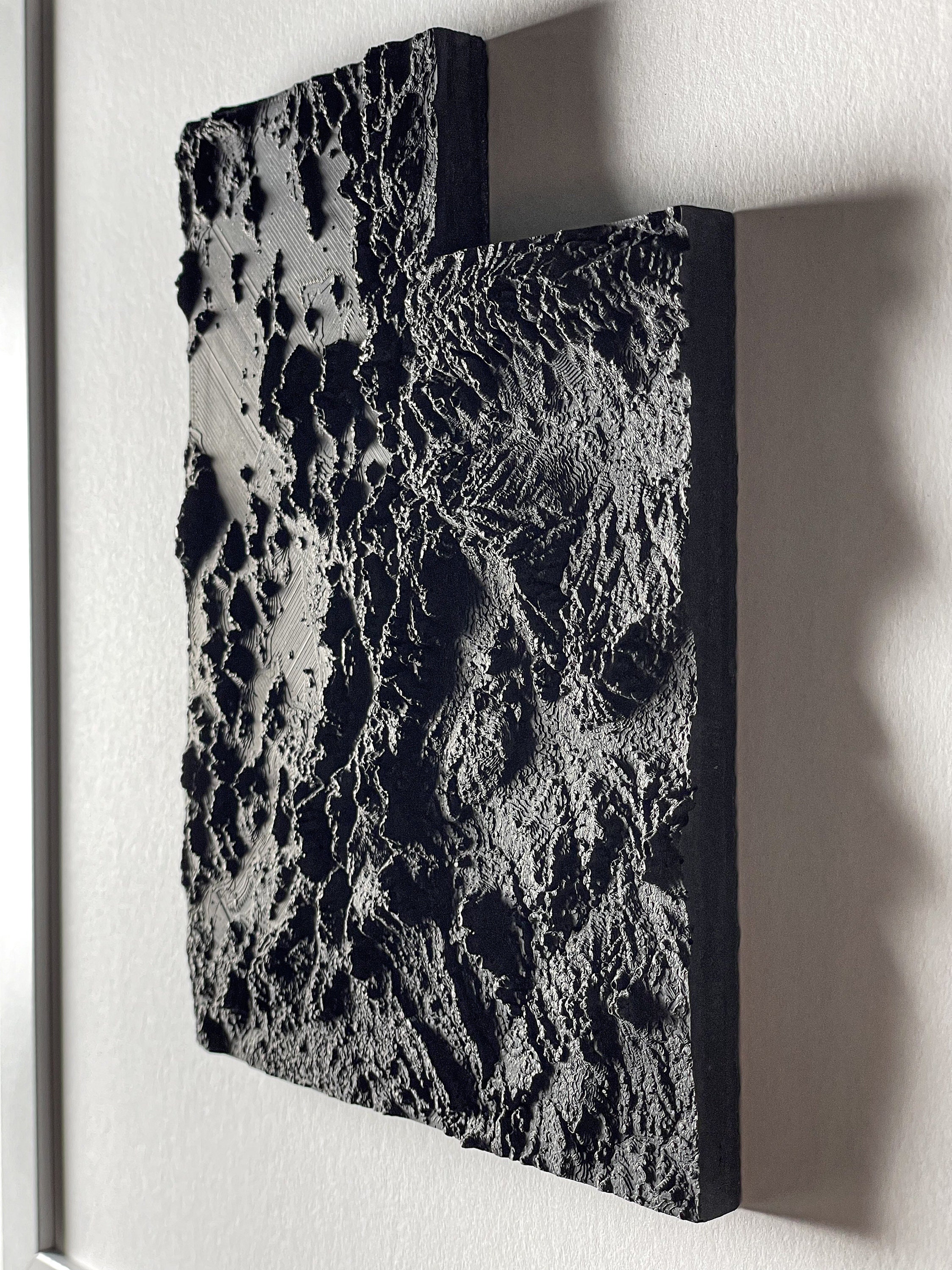 Handmade 3D Topographical State Map Art: Framed Cement Wall Decor - Etsy