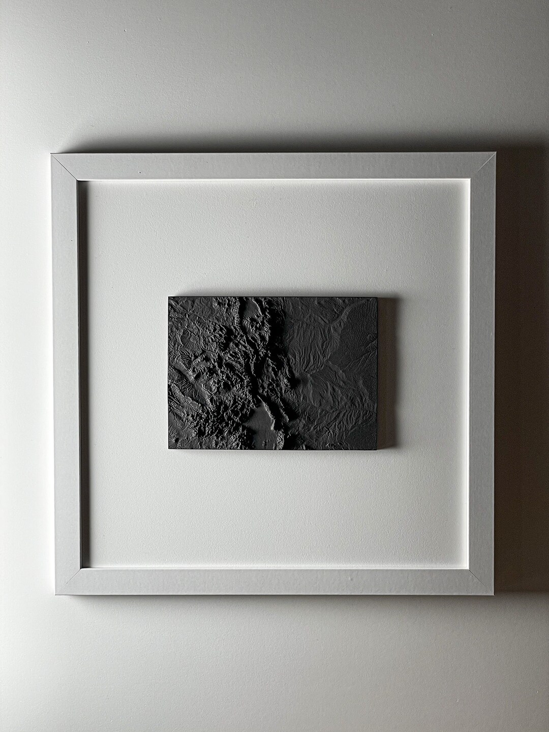 Handmade 3D Topographical State Map Art - Framed Cement Wall Decor - Etsy