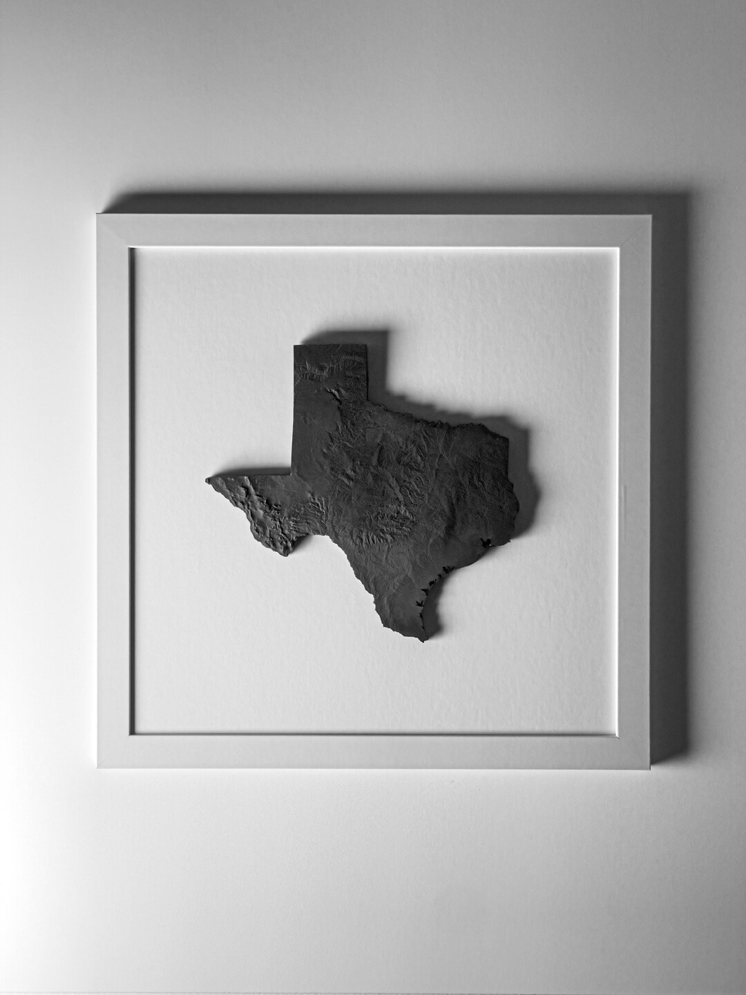 State Handmade Topographical Map Art 13x13 Framed Wall Decor Unique ...