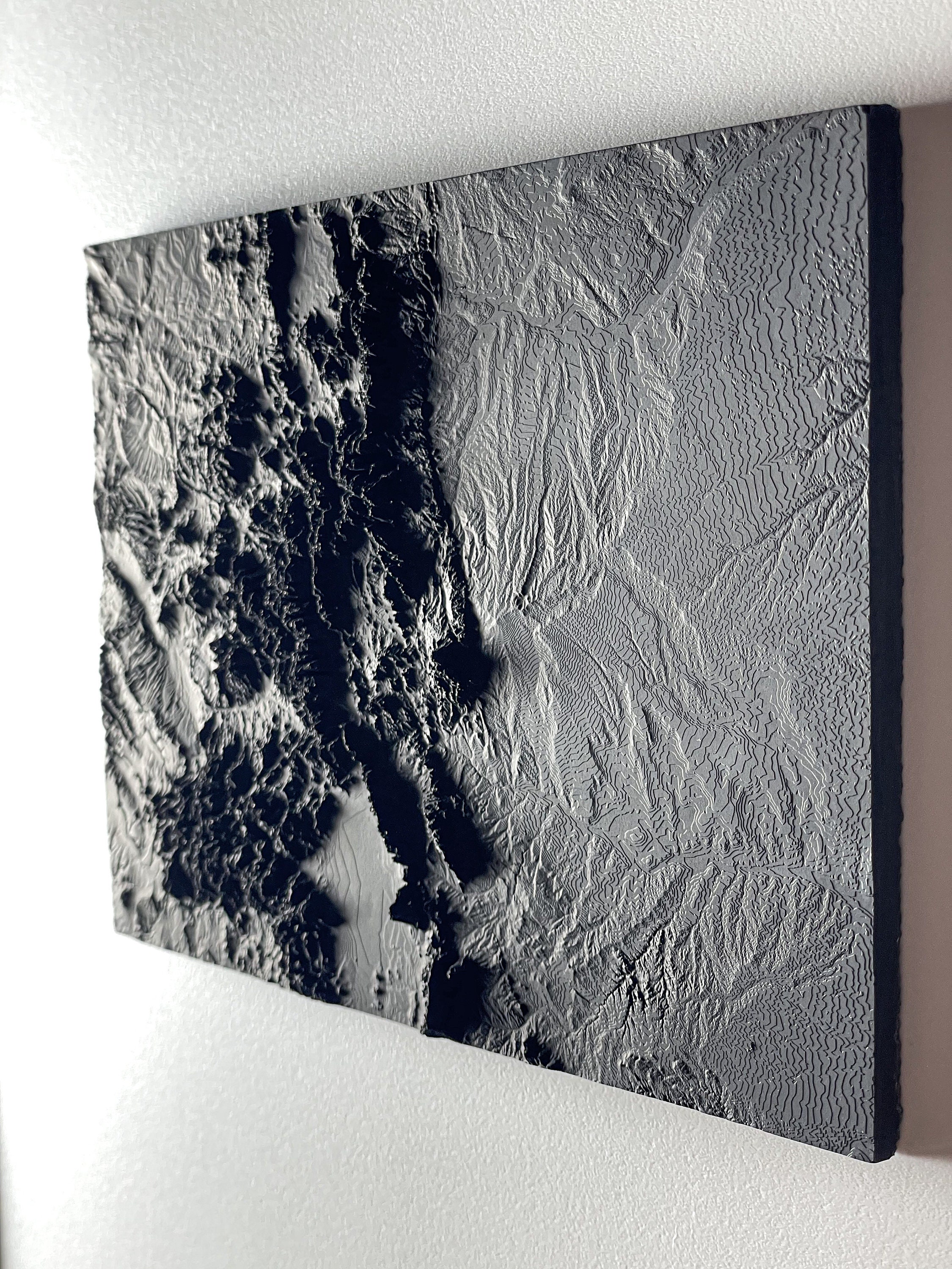 State Handmade Topographical Map Art 13x13 Framed Wall Decor Unique ...