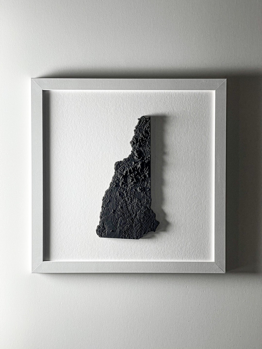 State Handmade Topographical Map Art 13x13 Framed Wall Decor Unique ...