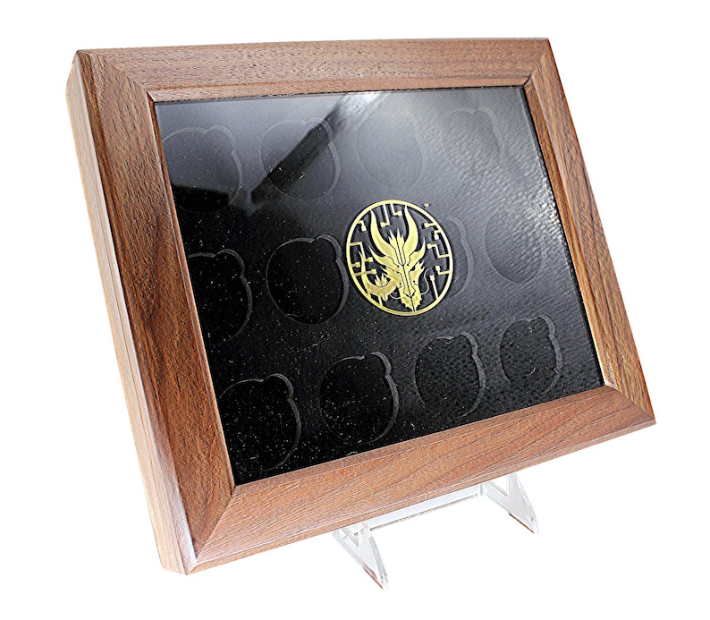 Walnut 12-coin Display Case: Collectible Coin Storage Box - Etsy