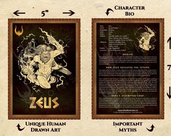 Set of 12 Flashcards | Ancient Greek Gods | Educational Mythology ...