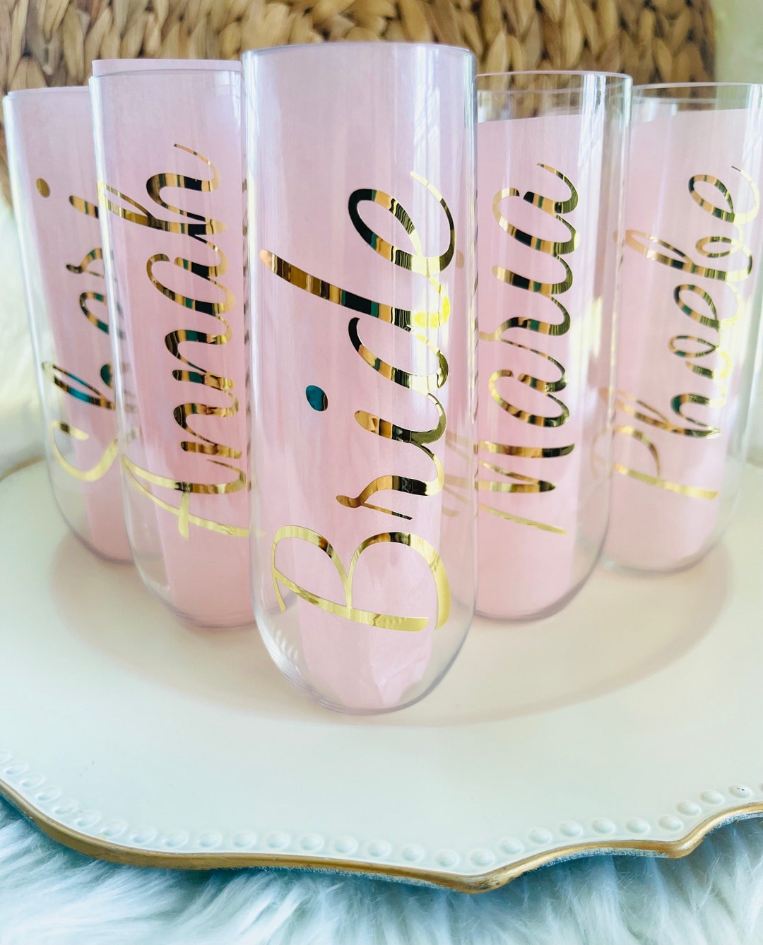 Customized Champagne Flutes Plastic, Personalized Champagne Flutes ...