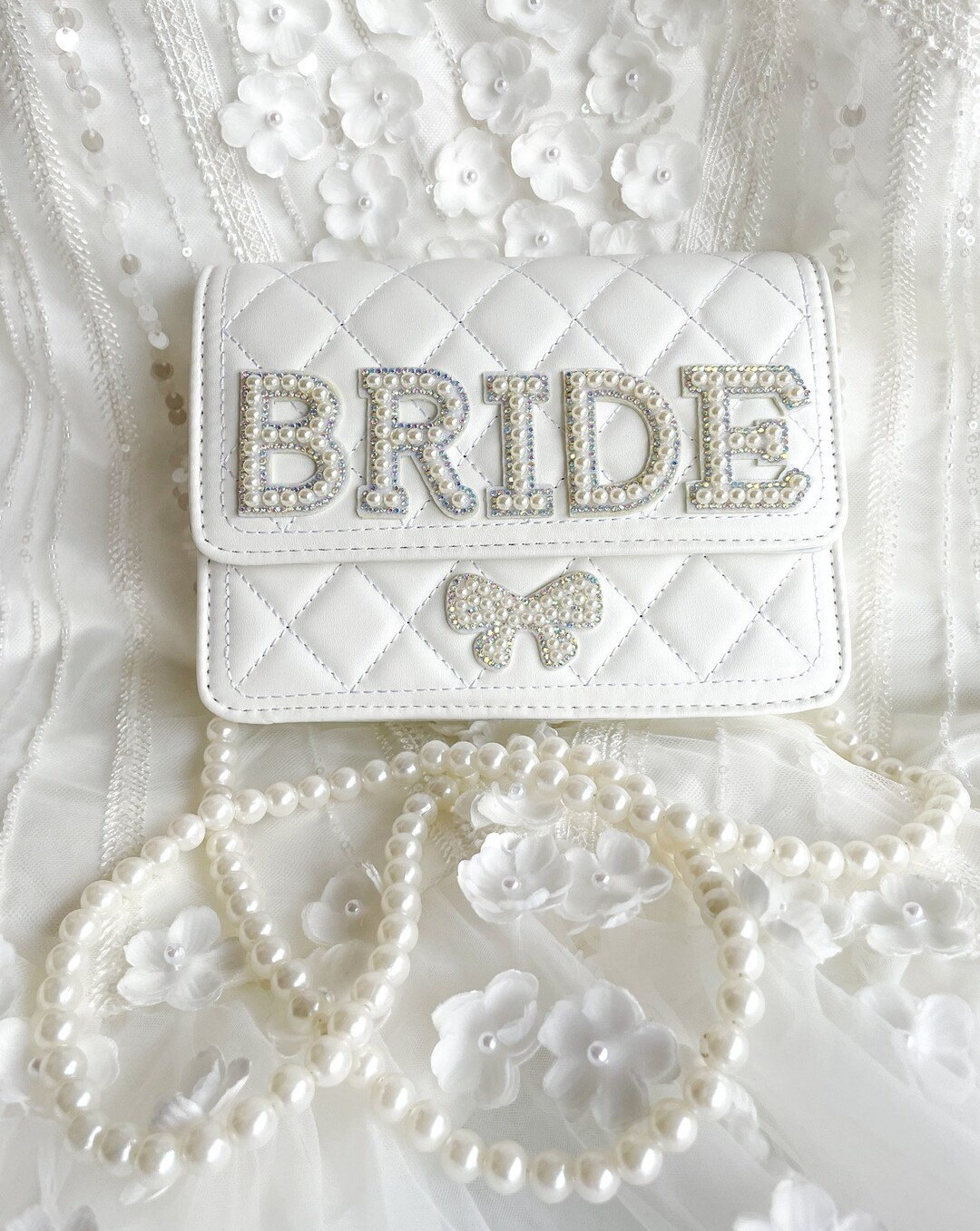 White Bride Purse, Wedding Purse, Clutch, Bridal Gift Purse, Bride to ...