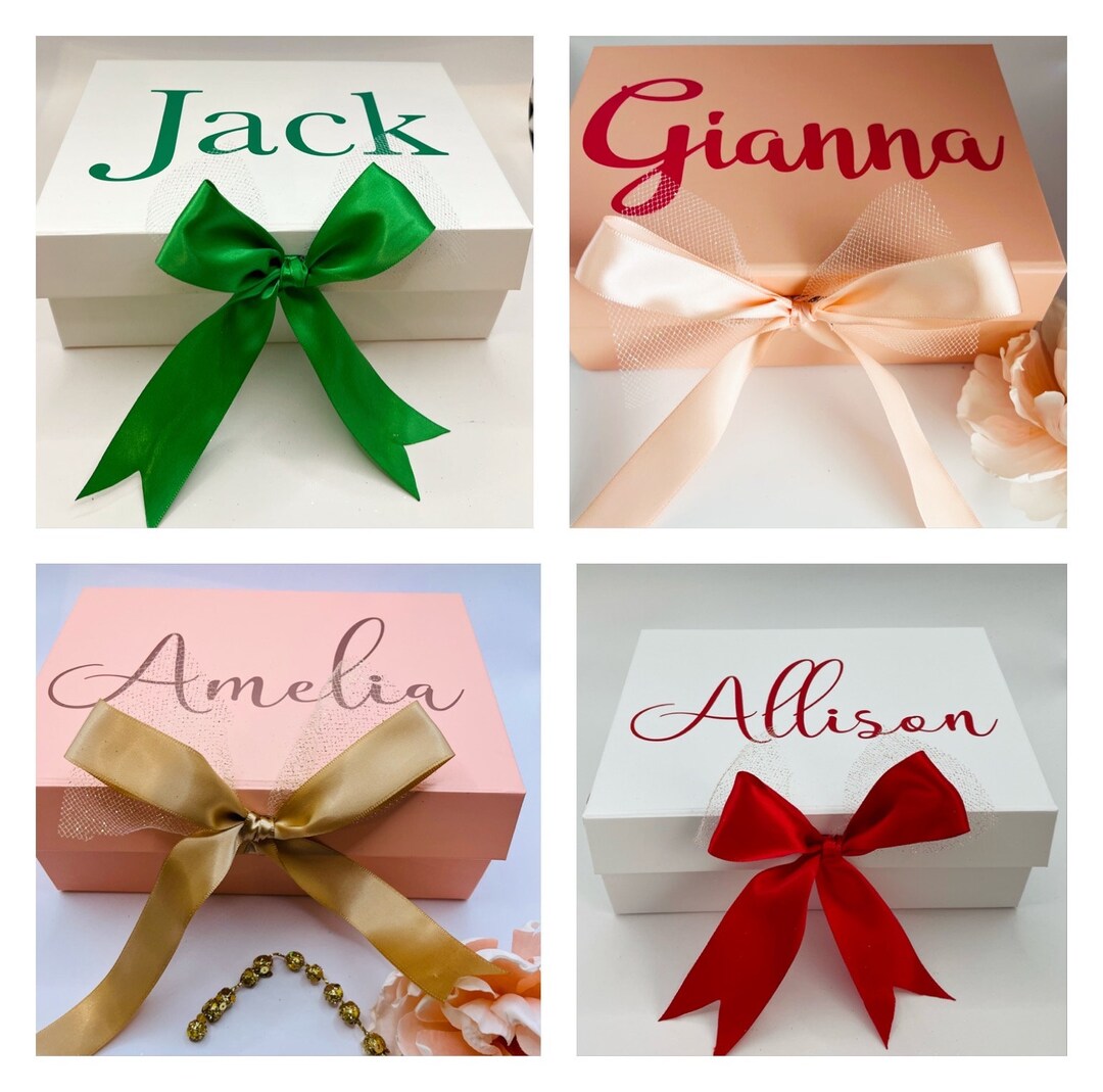 Personalized Empty Gift Box, Christmas Empty Gift Box, Custom Empty Box ...
