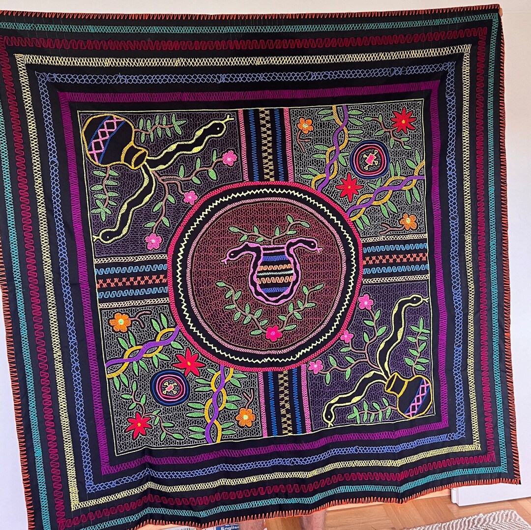 Altar Cloth Shipibo Icaro Textile Hand Weaved Amazon Craft Icaros for ...